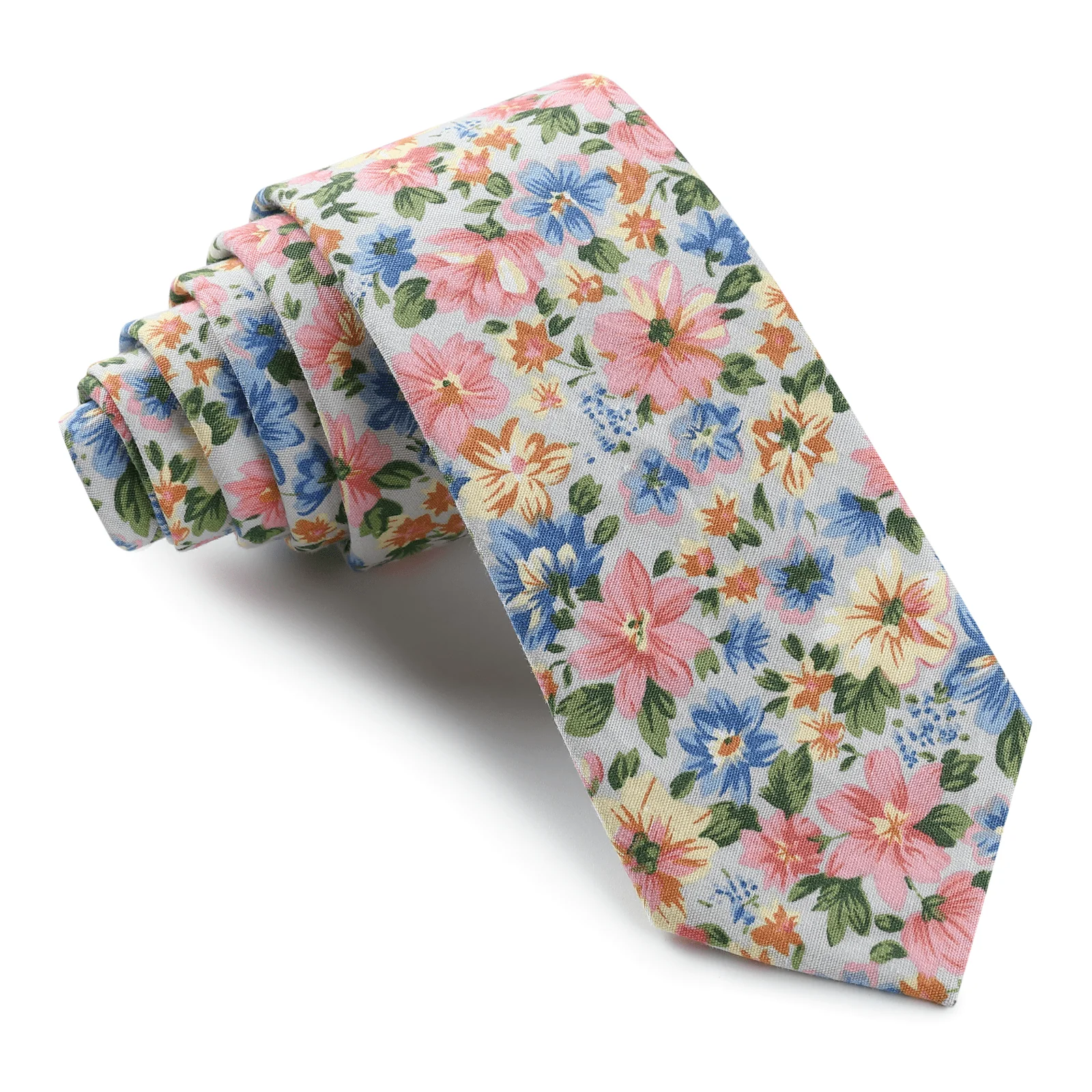 Marbella Pastel Bloom Skinny Tie - OTAA