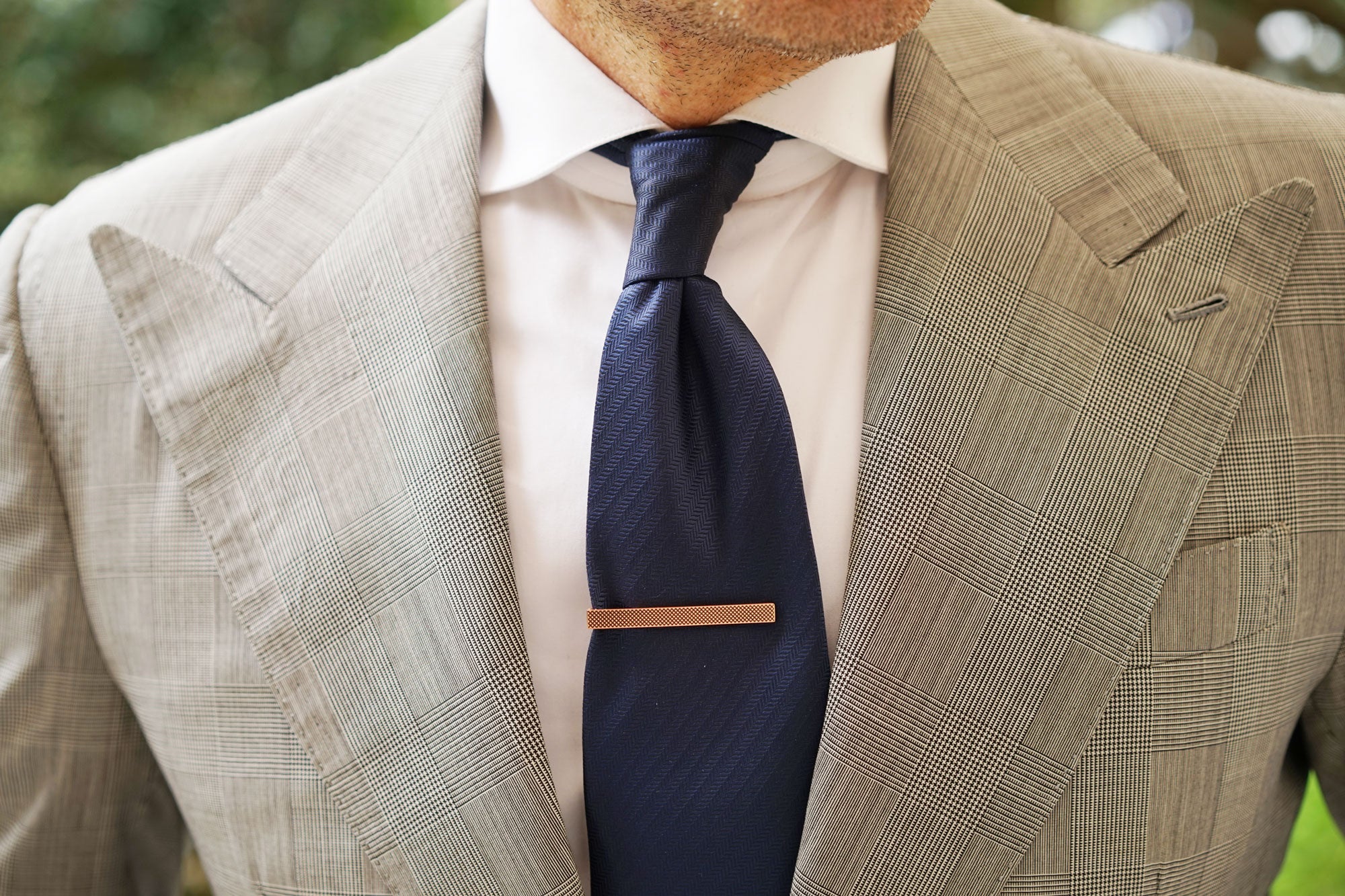 Antique Copper Stippled Tie Bar - Handmade Neckties, Bowties & Dress Shirts